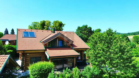 KANADAFEELING PUR - ROMANTISCHES NATURSTAMMBLOCKHAUS MIT NEUEM POOL ...